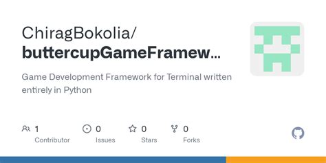 Github Chiragbokolia Buttercupgameframework Game Development Framework For Terminal Written