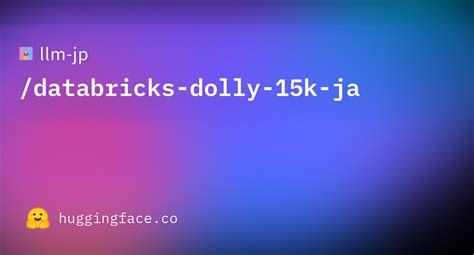 llm jp databricks dolly 15k ja · datasets at hugging face