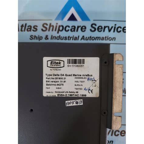 Eltek 251800 21 Delta Da Quad Marine M Ebus Detection And Alarm Module Atlas Shipcare Services