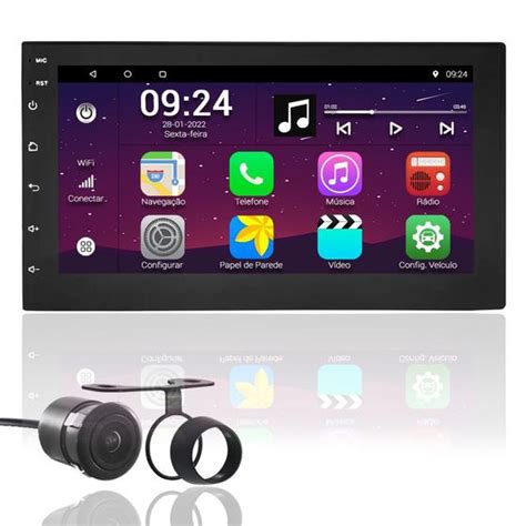 Kit Central Multimídia Mp5 7 Polegadas 2 Din Com Gps E Câmera De Ré Tay Tech Central