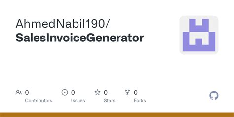 Github Ahmednabil Salesinvoicegenerator
