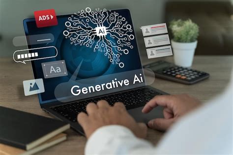 premium photo businessman using computer generate ai chat ai data