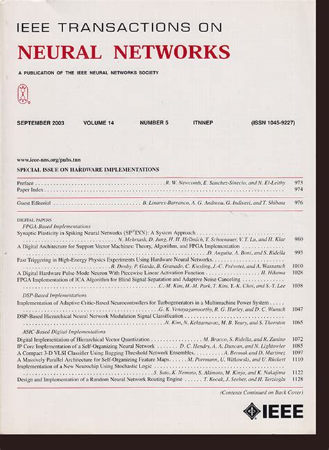 ieee transactions on neural networks march 2003 vol 14 no 2