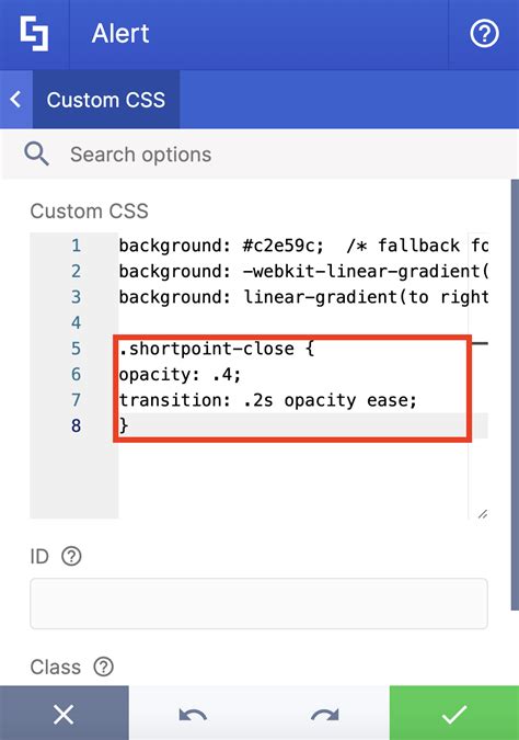 Add Custom Css To A Shortpoint Element Right From The Page Builder Advanced Tutorial