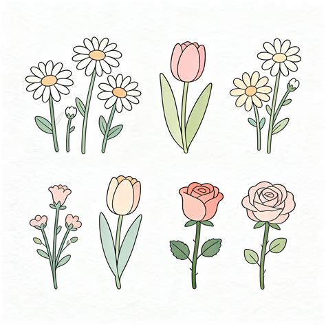 Cute Simple Flower Drawings Gallery Ai Art