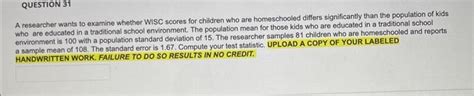 Solved Question 31 A Researcher Wants To Examine Whether