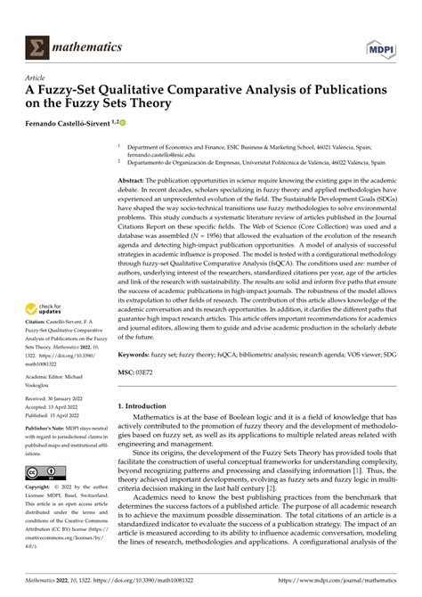 Pdf A Fuzzy Set Qualitative Comparative Analysis Of Publications On