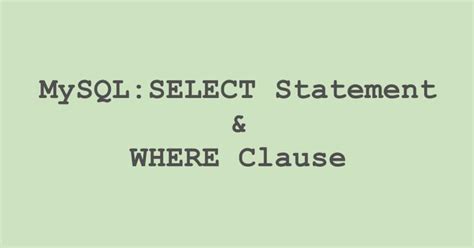 nikhil shenoy on linkedin mysql select statement and where clause
