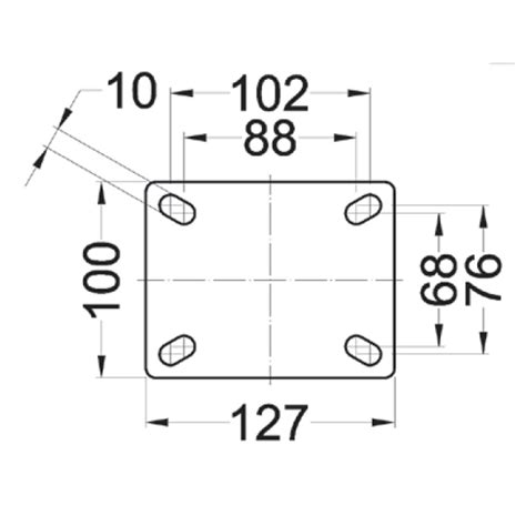 Wodonis Ferramentas Rodizio GiratÓrio Gl 514 Ffz Capacidade 300kg
