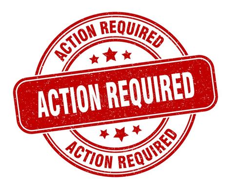 Action Required Stamp Action Required Round Grunge Sign Stock Vector