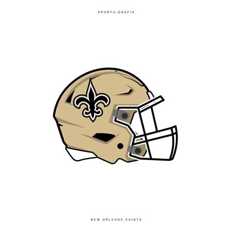 Saints Helmet Drawing