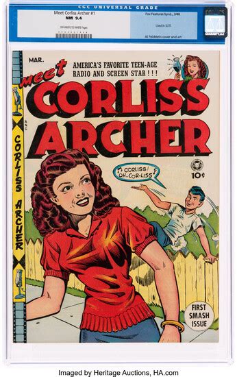 Meet Corliss Archer 1 Fox 1948 Cgc Nm 94 In United States