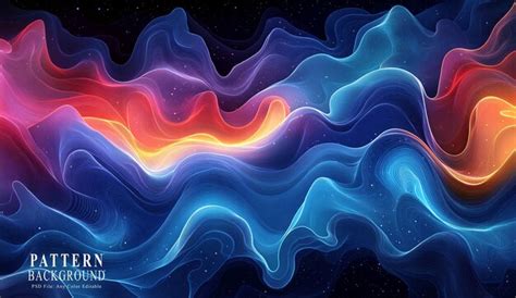 Abstract Seamless Pattern With Swirling Lines And Organic Shapes In Blue Mustard Yellow Teal