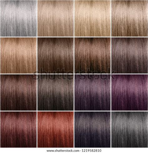 Color Chart Hair Dye Neat Rows Stock Photo Edit Now