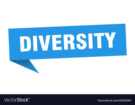 Diversity Speech Bubble Ribbon Sign Royalty Free Vector