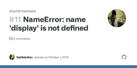 Nameerror Name Display Is Not Defined · Issue 11 · Skoch9meshplot