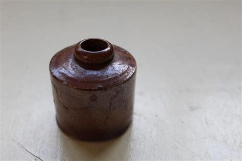 Tiny Salt Glazed Pot Vale Vintage Architectural Salvage Reclamation