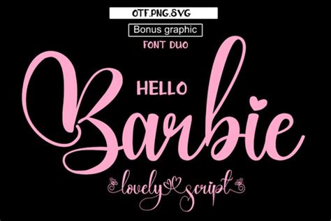 Hello Barbie Font Handwritten Script Font Cricut Fonts Calligraphy