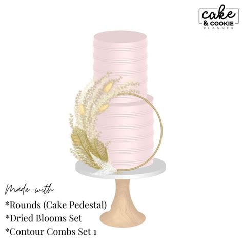 Round Contour Combs Ecg Cakes Procreate Pack Digital Cake Sketching Cake And Cookie Planner