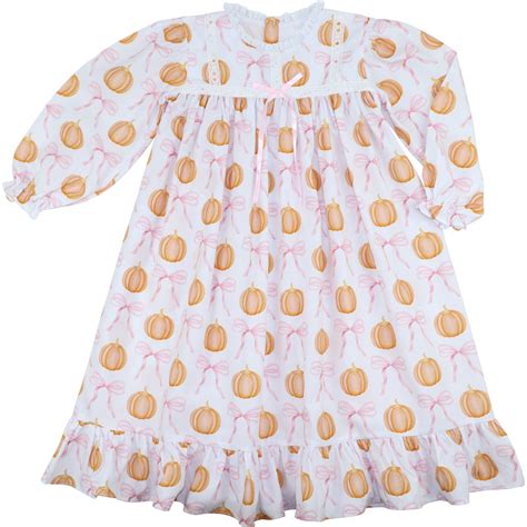 Pink Pumpkin And Bow Nightgown Cecil And Lou