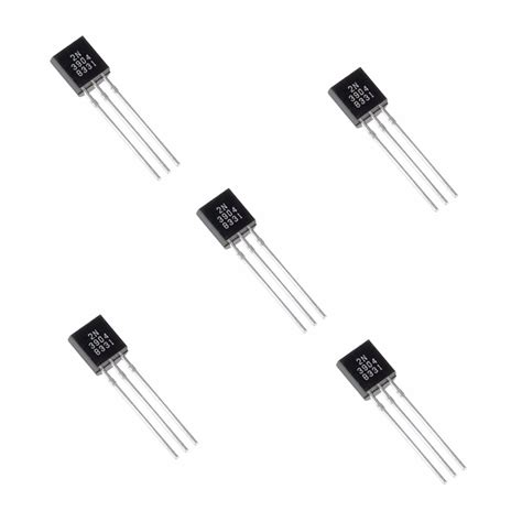 Pack 5x Transistor 2N3904 NPN 40V 200ma TO92 Arduino Nubbeo
