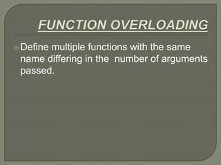 Function Overloading PPTX Programming Languages Computing