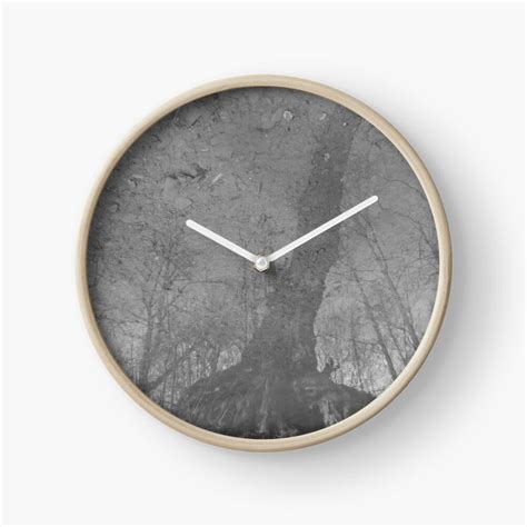 Reflection In The Water Of A Gloomy Tree With Roots Clock For Sale