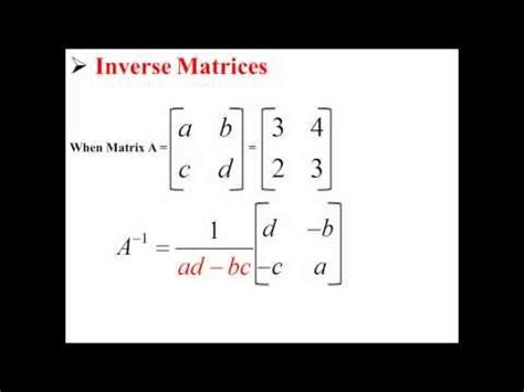 Inverse Of A X Matrix