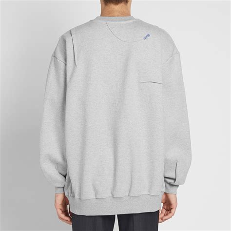 Ader Error Ade Logo Crew Sweat Grey End Us