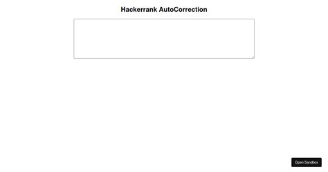 Auto Correction Codesandbox