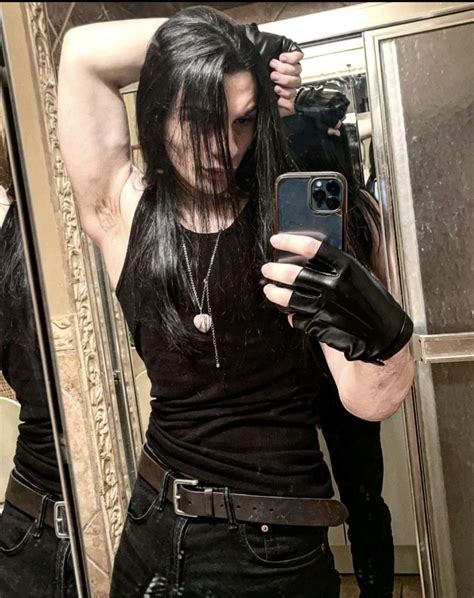 Muscular Alt Guy Hot Metalhead Long Hair Goth Men Goth Guys