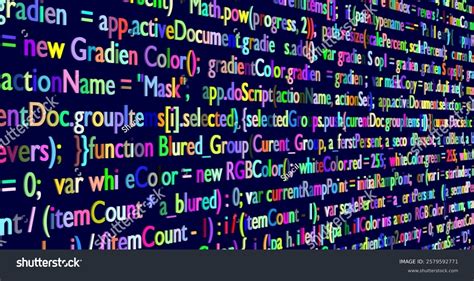 Desktop Source Code Technology Background Developer Stock Vector