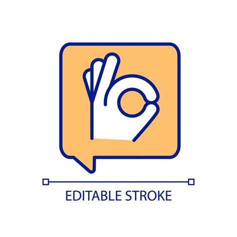 Okay Gesture Rgb Color Icon Ring Sign All Is Well Close Up Hand