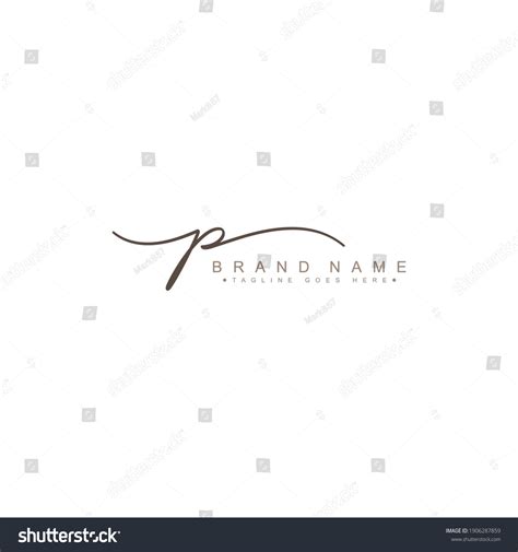 Handwritten Signature Logo Initial Letter P Stock Vector Royalty Free 1906287859 Shutterstock
