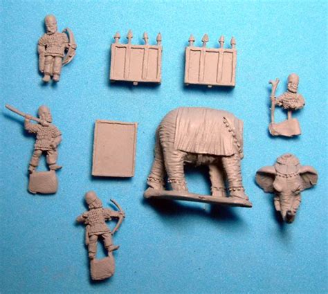 Sassanid Elephants 19th Century Miniatures