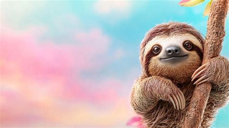 Cute Sloth Desktop Wallpaper