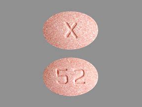 X 52 Pill Pink Oval 11mm Pill Identifier