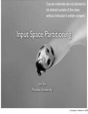 Understanding Input Space Partitioning For Effective Testing Course Hero