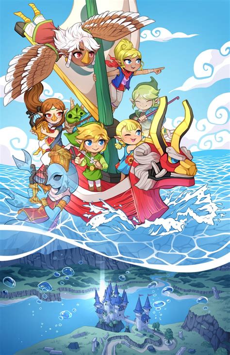 Kai Texel Aryll Fado Wind Waker Komali Korok Laruto Link Makar Medli Tetra The King