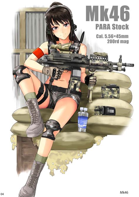 Tsurui Original 1girl Acog Armband Black Hair Boots Bottle