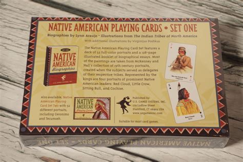 American Indian Themed Playing Cards C1885 Native American Indian Red