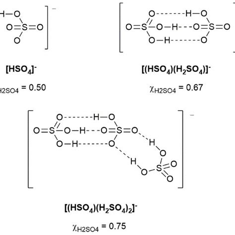 The Structure Of Anionic Species Based On Sulfuric Acid In Protonic