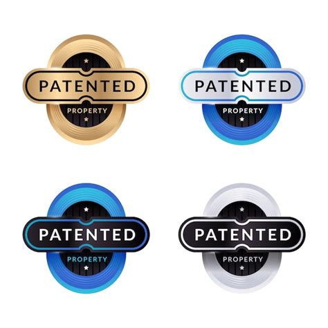 Free Vector Patented Stamp Design Collection
