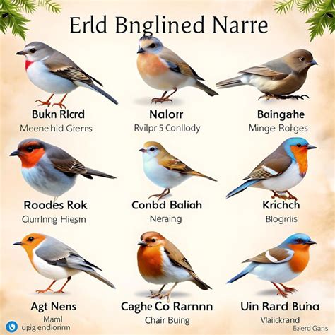 English Birds Names And List Birds With Nice Picturesai Generator