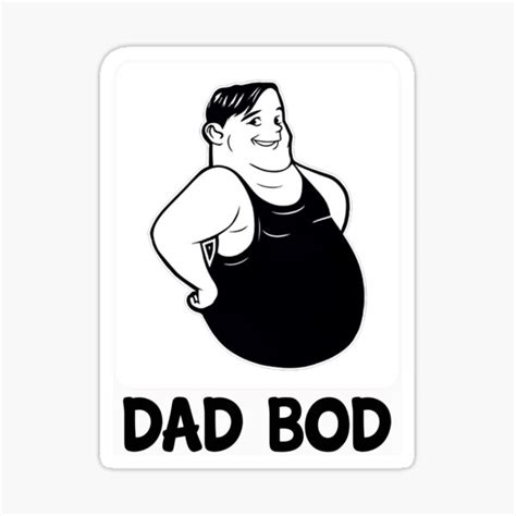 Dad Bod Box Funny Sticker By Thomasthiel Redbubble