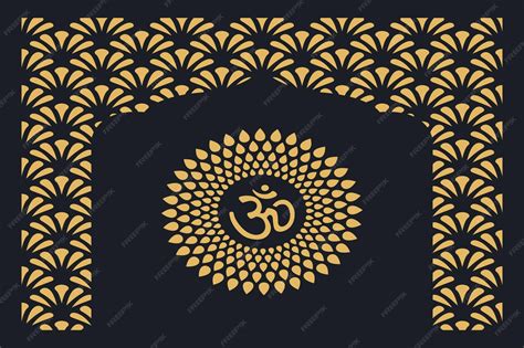 Premium Vector Om Jali Design Used For Temples Mandir Om Acrylic Jali