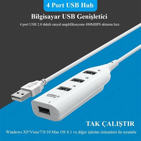 Bk Technology 4 Port Usb Hub Usb Multiplier Multiplexer Pc Laptop Usb