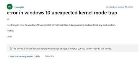 How To Fix Unexpected Kernel Mode Trap Error In Windows 10