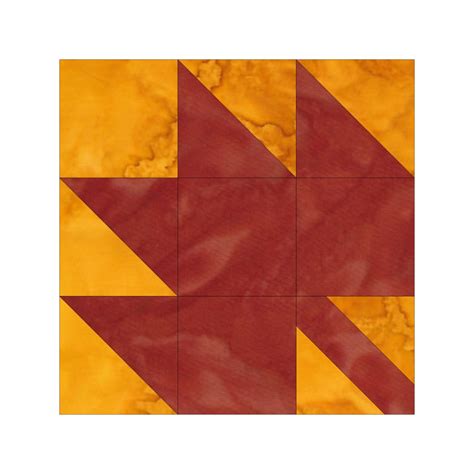 Maple Leaf Quilt Block Pattern Digital Download Modern Patchwork