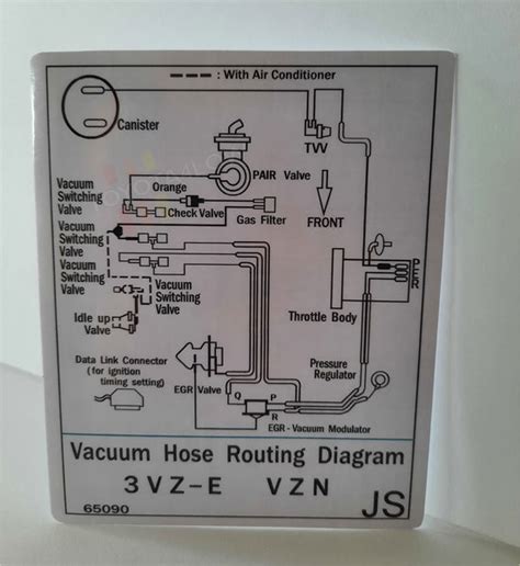 1995 Vacuum Diagram Decal V6 3vze Vzn Js Toyota4low